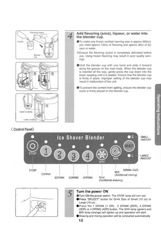 Joytec Ice Shaver Blender Sb-7 x-manual | PDF