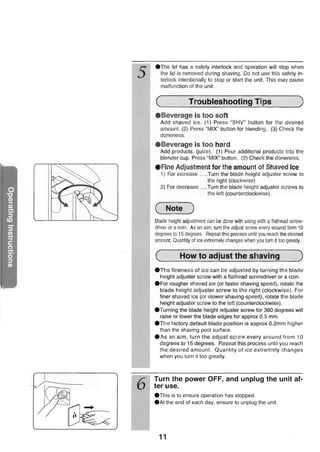 Joytec Ice Shaver Blender Sb-7 x-manual | PDF