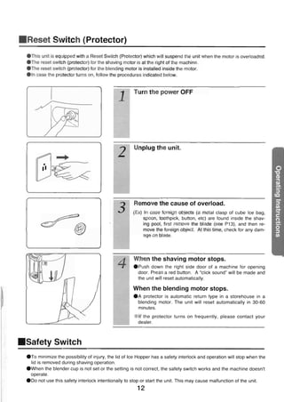 Joytec Ice Shaver Blender Sb-7 x-manual | PDF