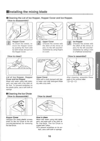 Joytec Ice Shaver Blender Sb-7 x-manual | PDF