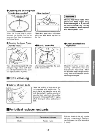 Joytec Ice Shaver Blender Sb-7 x-manual | PDF