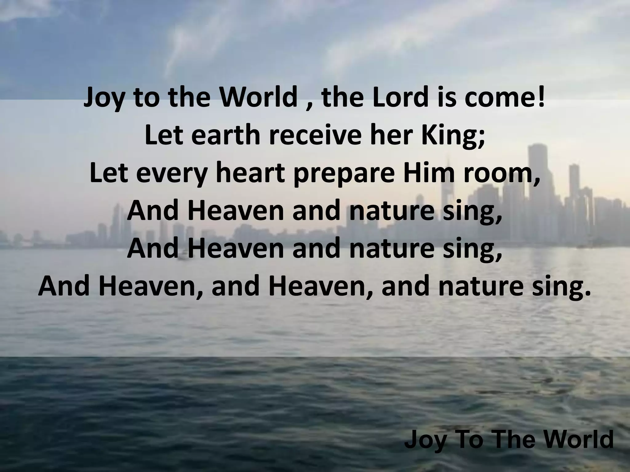 Joy To The World | PPTX