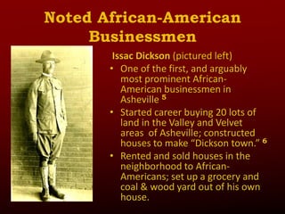 Jozef—Asheville African Americans in the Gilded Age | PPTX