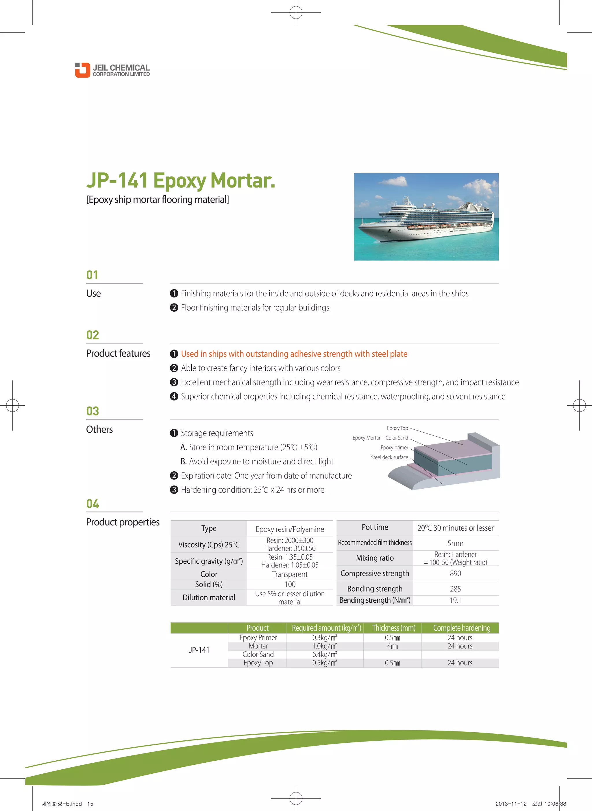 JP-141 Epoxy Mortar | PDF