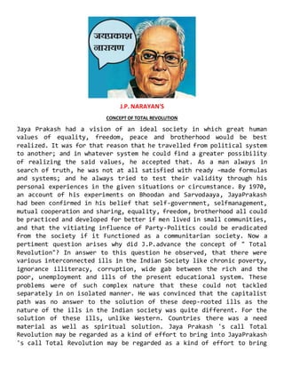 Jai Prakash Narayan | DOCX