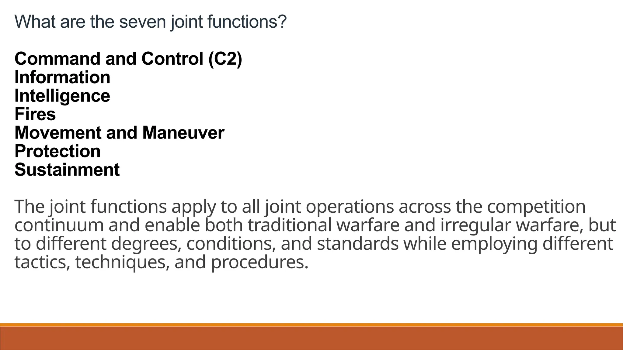 Joint Publisher 3-0 CH 3 Army Vocabulary | PPT