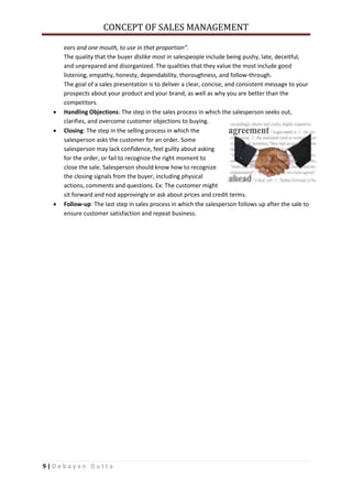 Concepts of sales management | PDF
