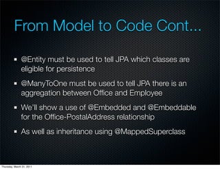 Mapping Java Objects with JPA | PDF