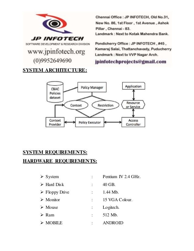 JPA1404 Context-based Access Control Systems for Mobile Devices