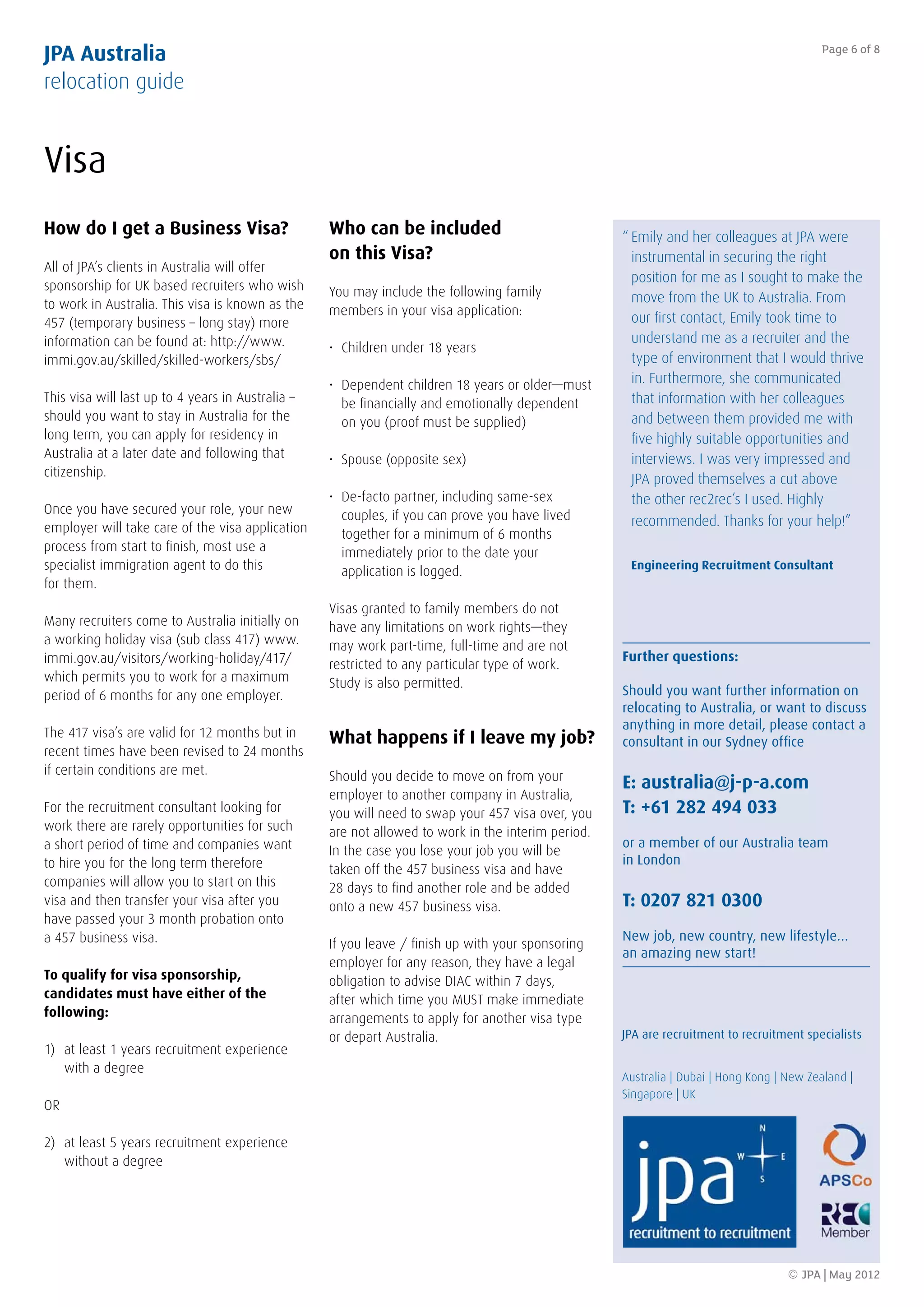 Jpa Australia Relocation Guide | PDF | Australia and Oceania Travel ...