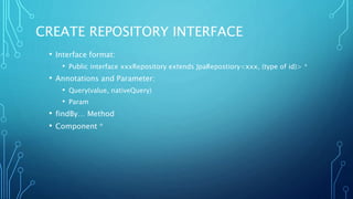 Jpa hibernate and building customize library (knowledge share) | PPT