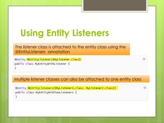 JPA lifecycle events practice | PPT