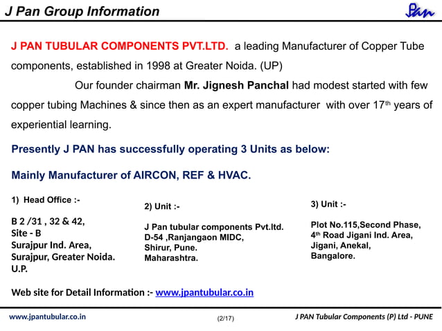 manufacturing wali Company Profile sample | PPT