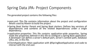 Spring data jpa are used to develop spring applications | PPTX