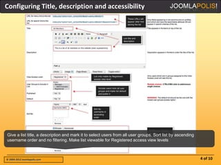 Jpb cb-user list-quickstart | PPTX