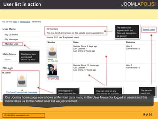 Jpb cb-user list-quickstart | PPTX