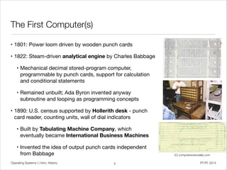 Operating Systems 1 (1/12) - History | PPT