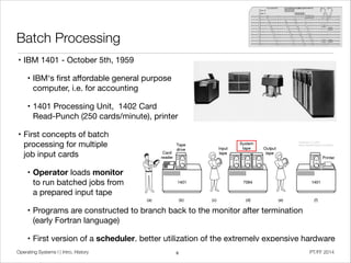 Operating Systems 1 (1/12) - History | PPT
