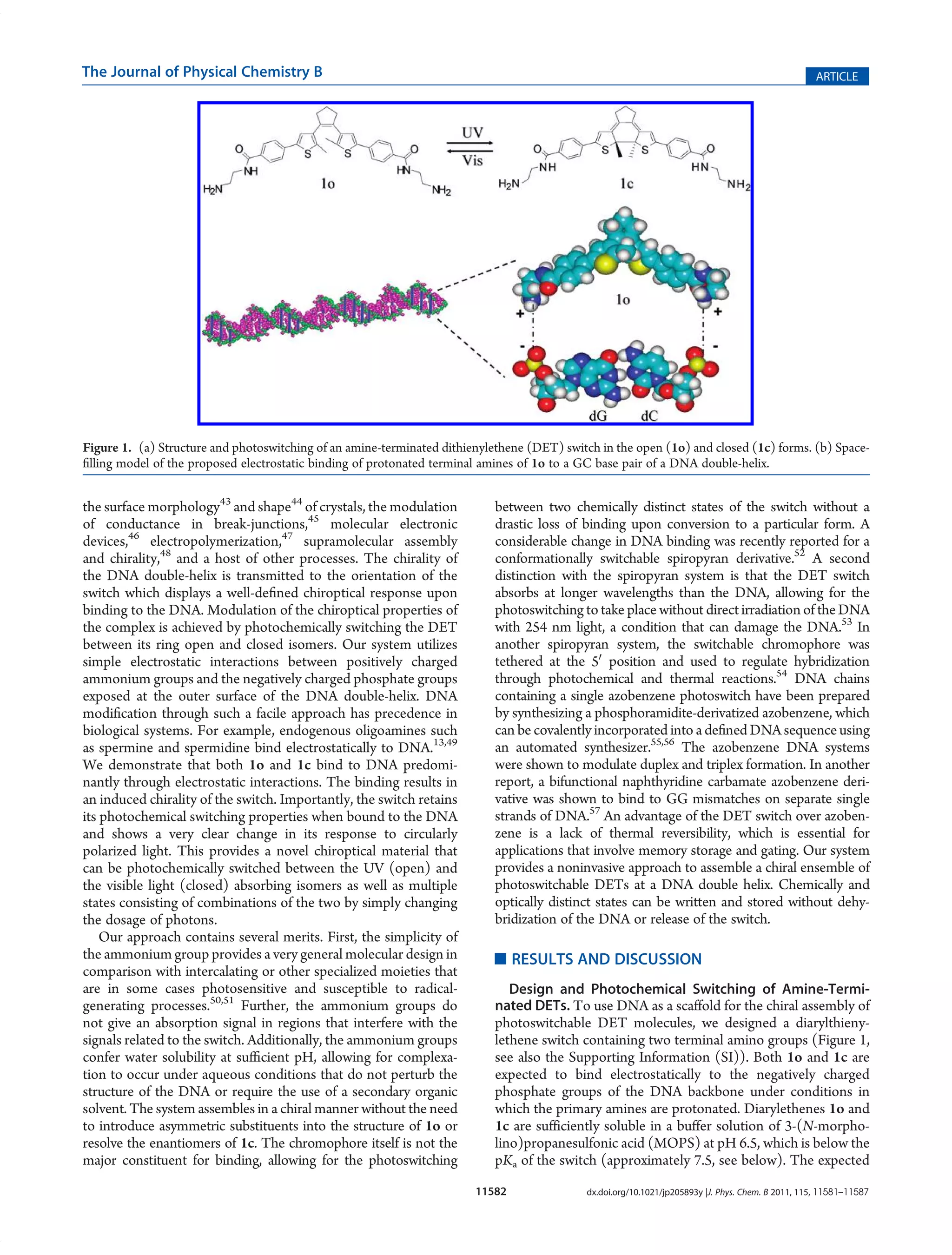 A Chiroptical Photoswitchable DNA Complex | PDF