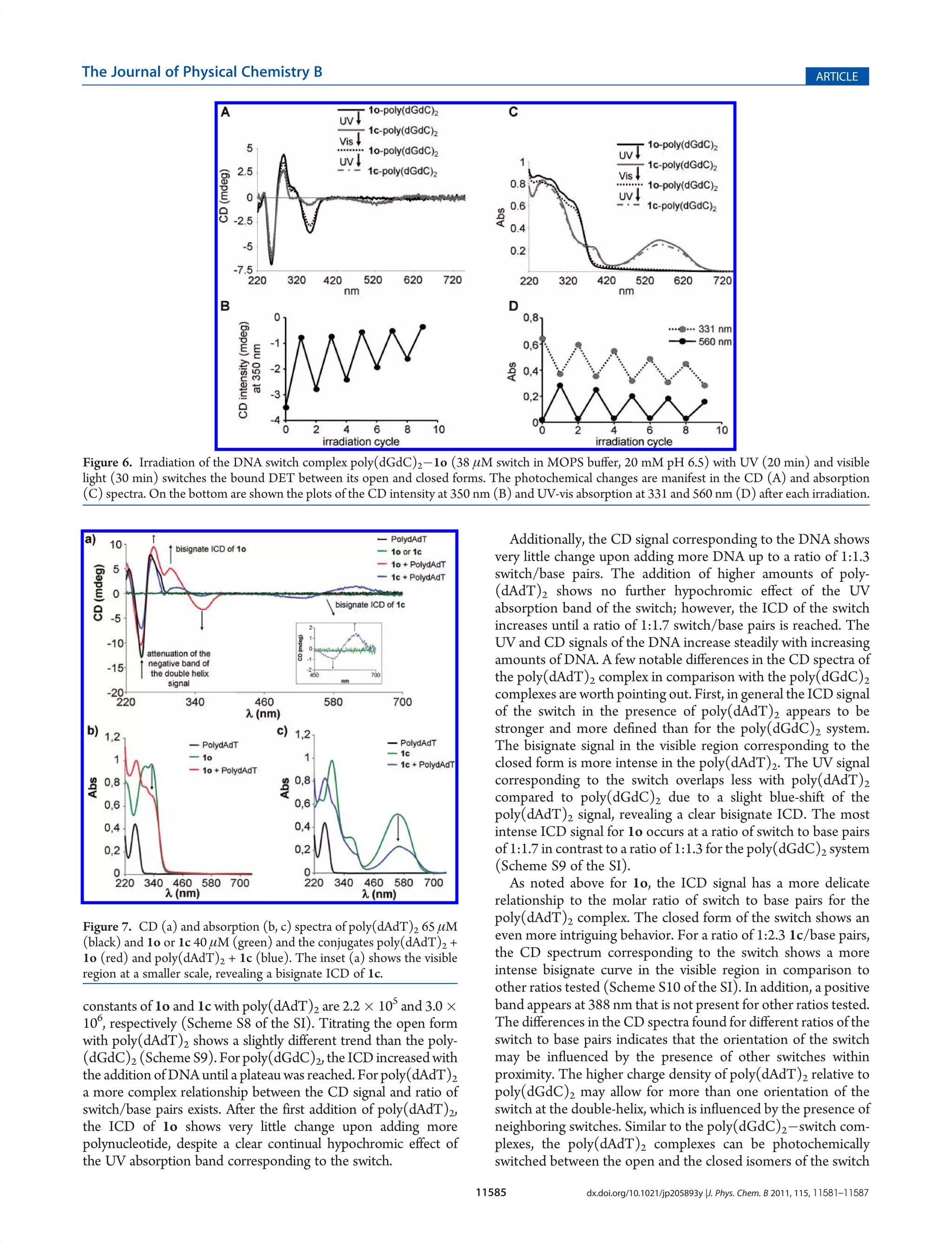A Chiroptical Photoswitchable DNA Complex | PDF
