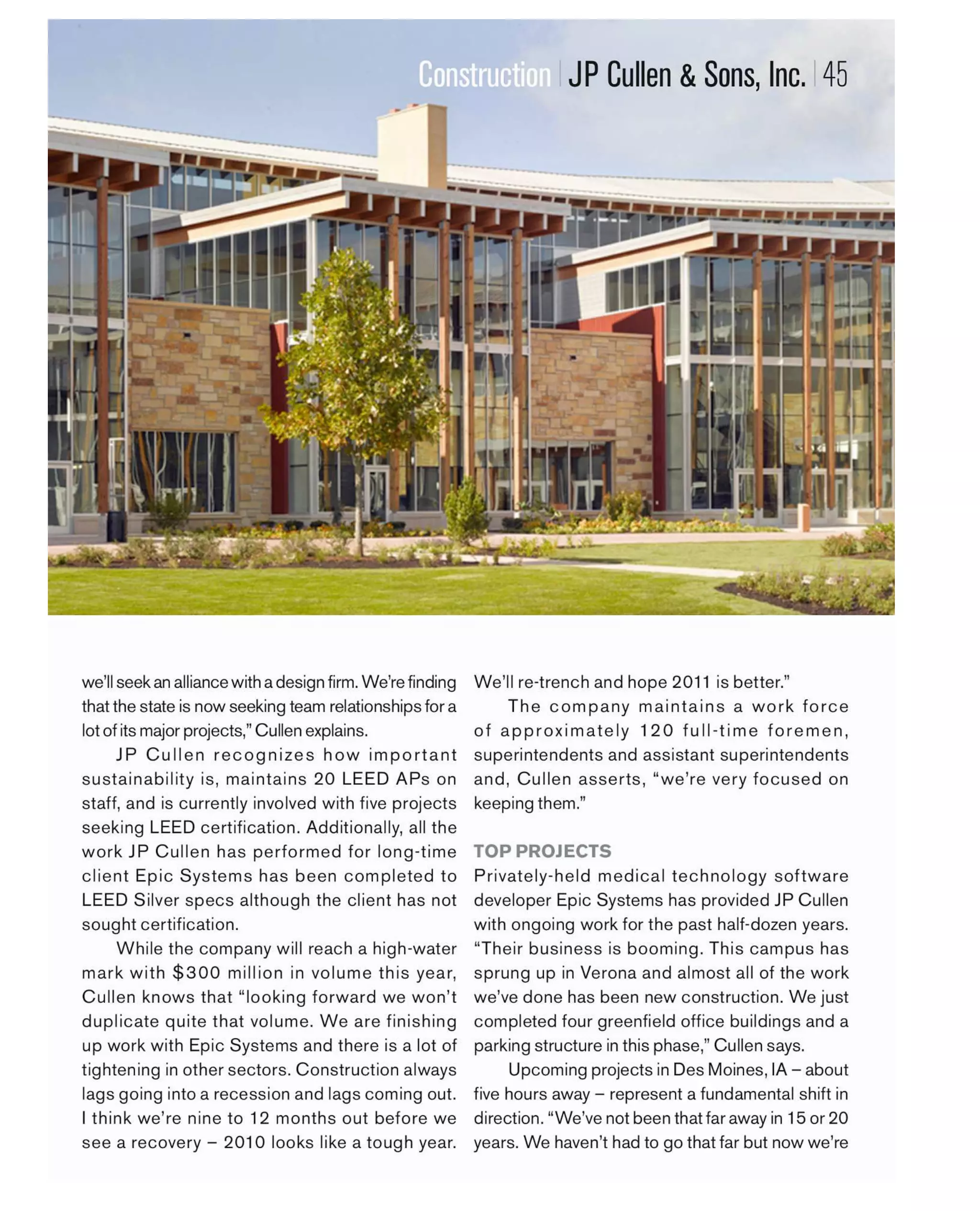 J.P. Cullen A Legacy Of Excellence From Construction Digital | PDF