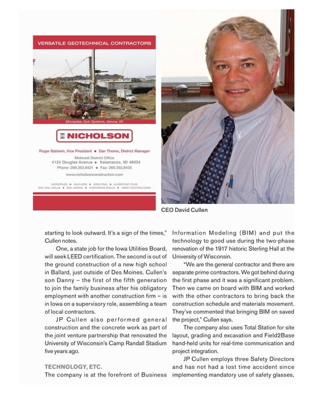 J.P. Cullen A Legacy Of Excellence From Construction Digital | PDF