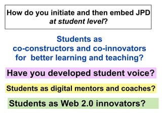 Joint Practice Development (Parts 1 and 2) - Prof. David Hargreaves ...
