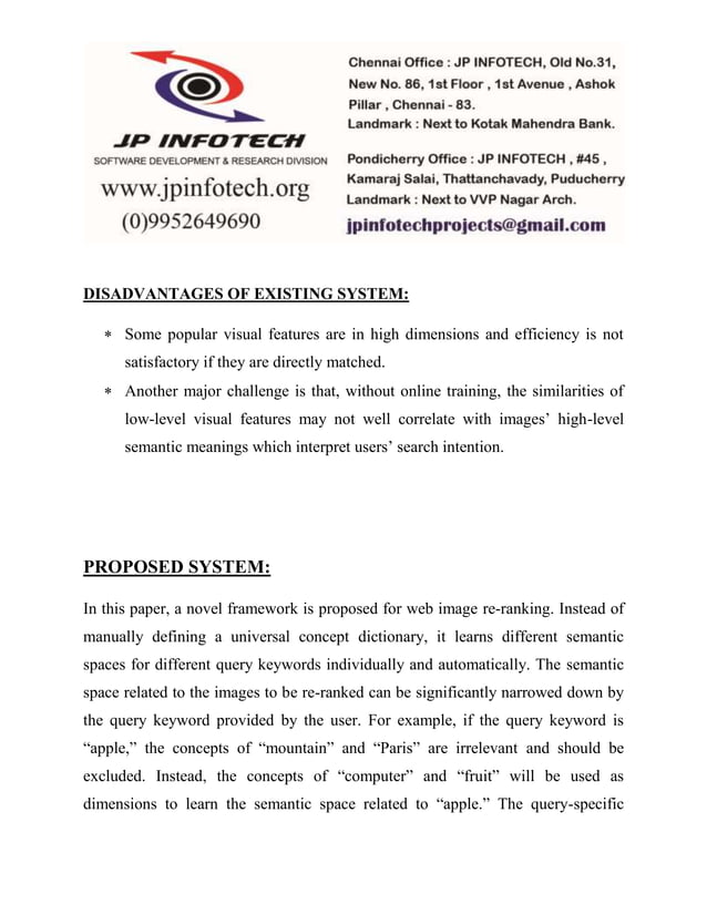JPD1436 Web Image Re-Ranking Using Query-Specific Semantic Signatures | PDF