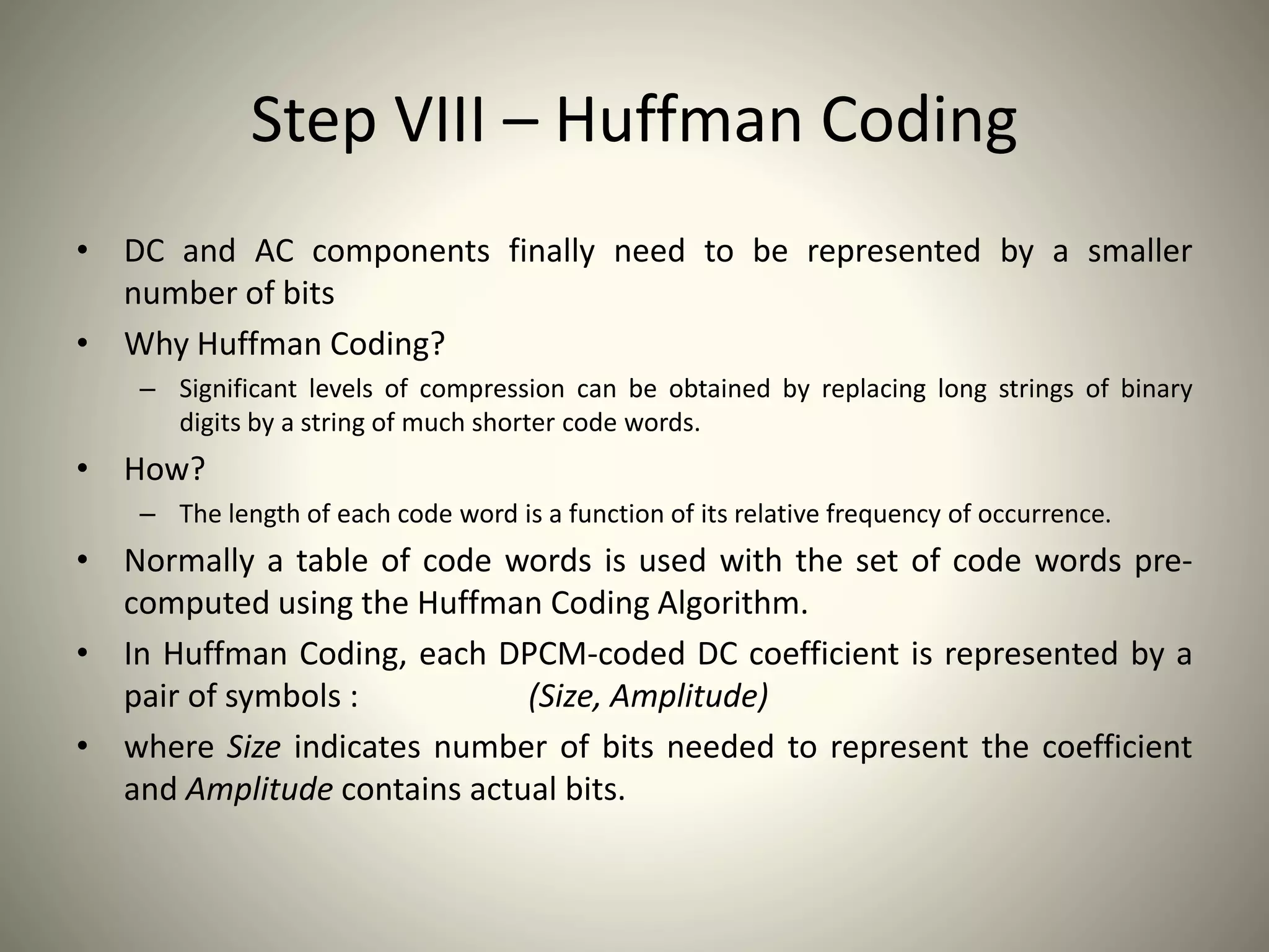 JPEG Image Compression | PPTX