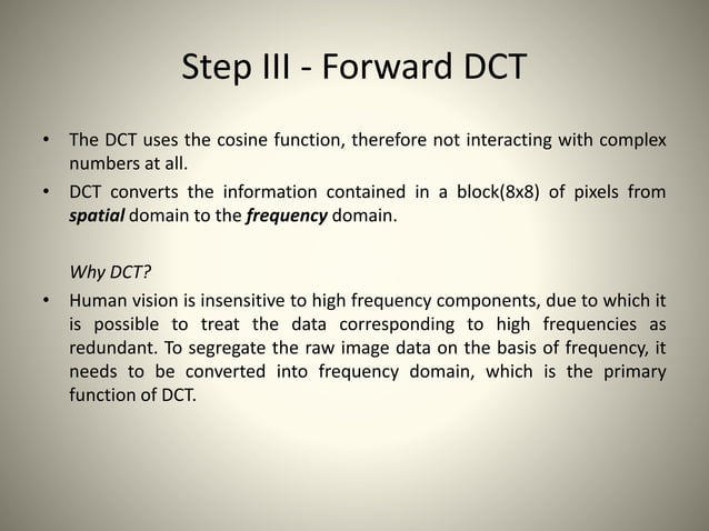JPEG Image Compression | PPTX