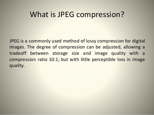 JPEG Image Compression
