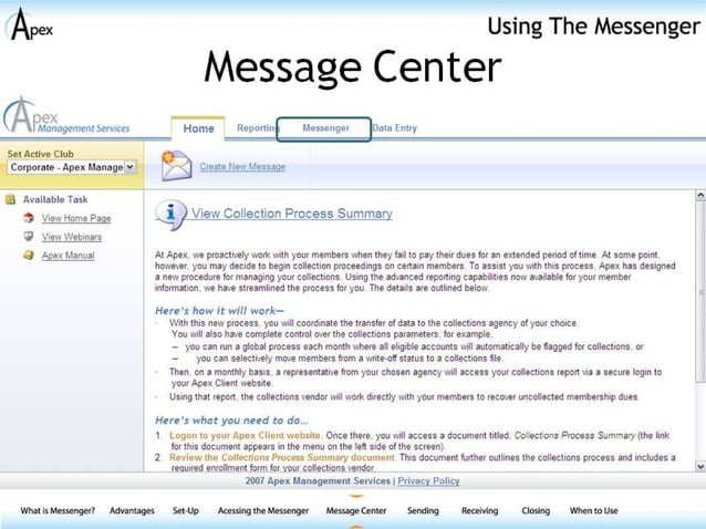Apex Messenger | PPT