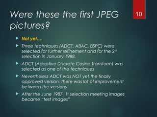JPEG Standard 25 years: Which were the first JPEG images? | PPT