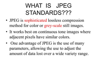 Jpeg standards | PPTX
