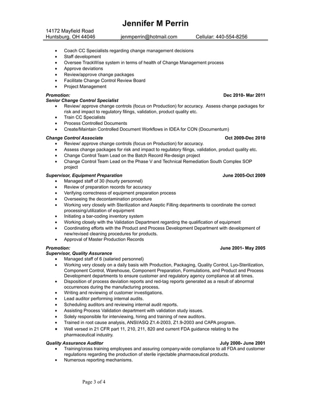 J. Perrin Experienced Manager | PDF