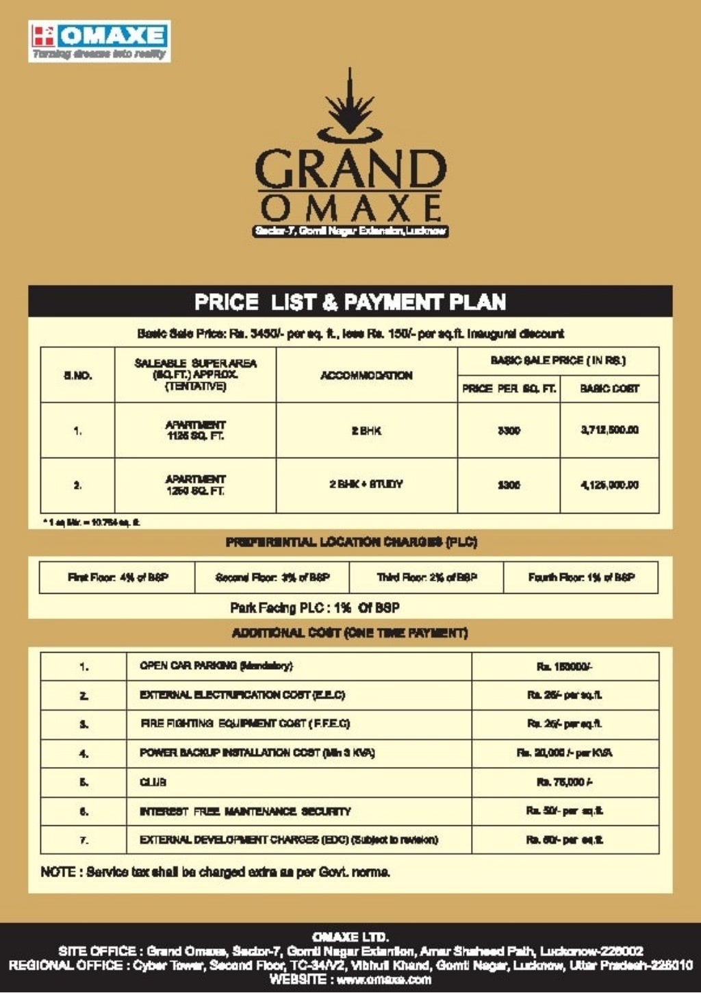 Grand Omaxe Sector 7 Gomti Nagar Extension Lucknow Location Map Price ...