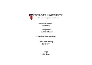 Building Technology - Construction Solutions | PPT