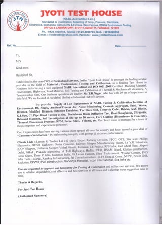 Jyoti Test House | PDF