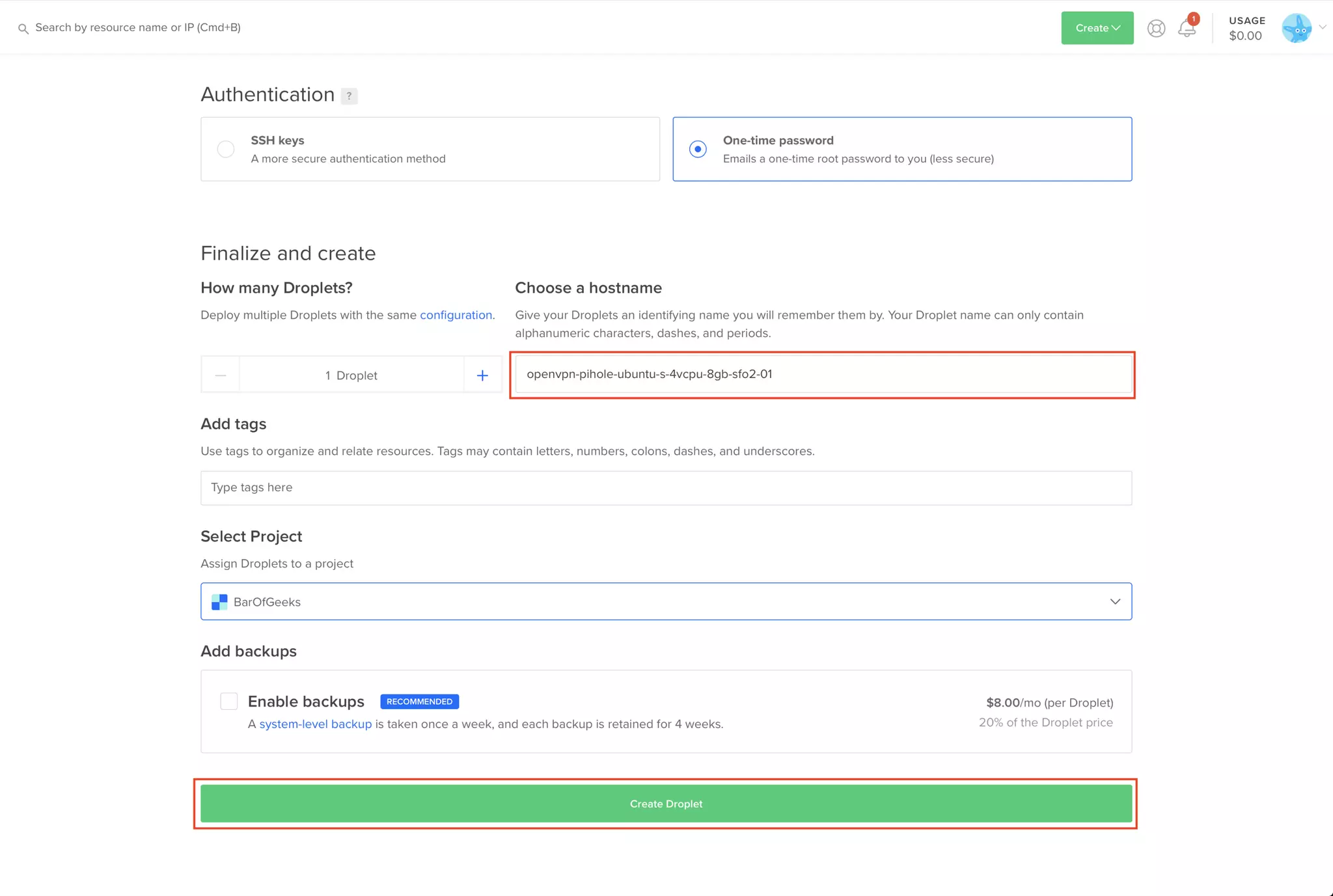 Droplet Deployment in Digital Ocean | PDF