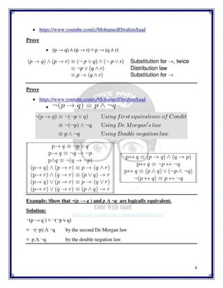 Discrete Math Proposition Proofs | PPTX