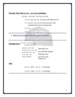 Discrete Math Proposition Proofs | PPTX