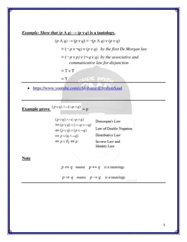 Discrete Math Proposition Proofs | PPTX