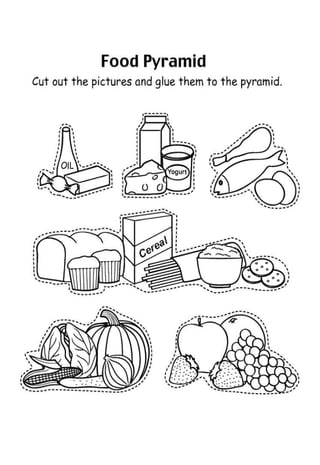 Food Pyramid Coloring Page For Preschoolers
