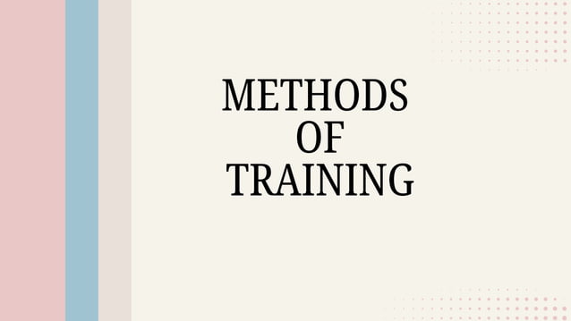 Methods of Training - Human Resource Management | PDF