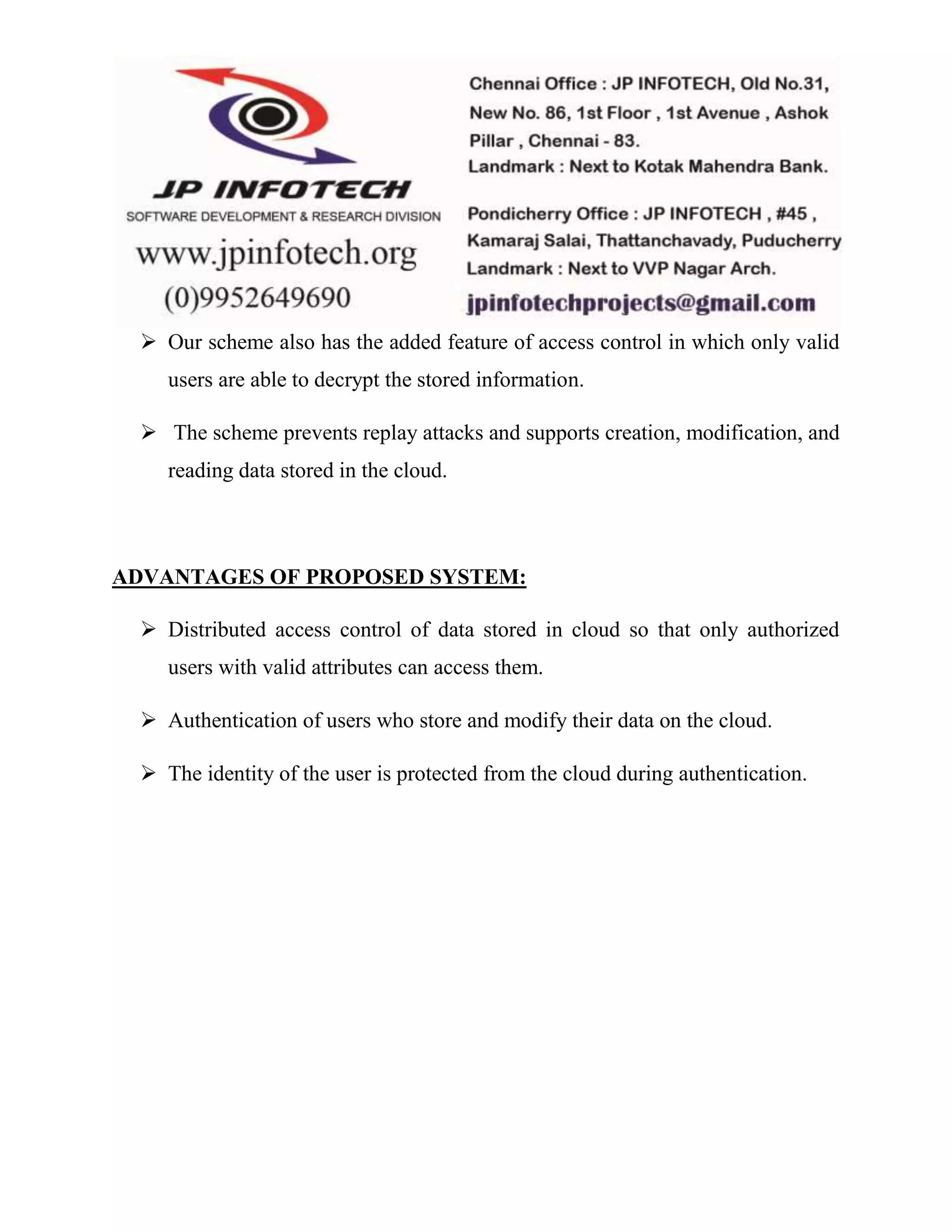JPJ1405 Decentralized Access Control With Anonymous Authentication of Data Stored in Clouds | DOCX