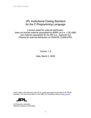 Jpl coding standard_c | PDF