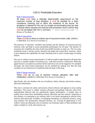 Jpl coding standard_c | PDF