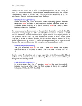 Jpl coding standard_c | PDF