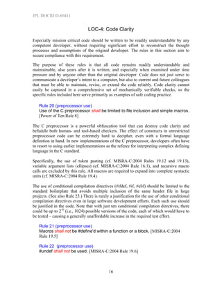 Jpl coding standard_c | PDF