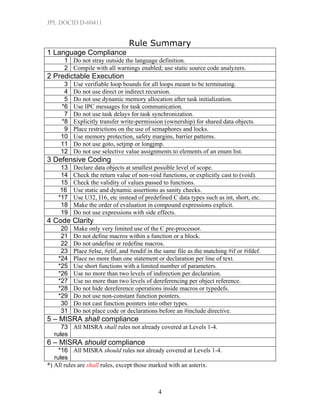 Jpl coding standard_c | PDF